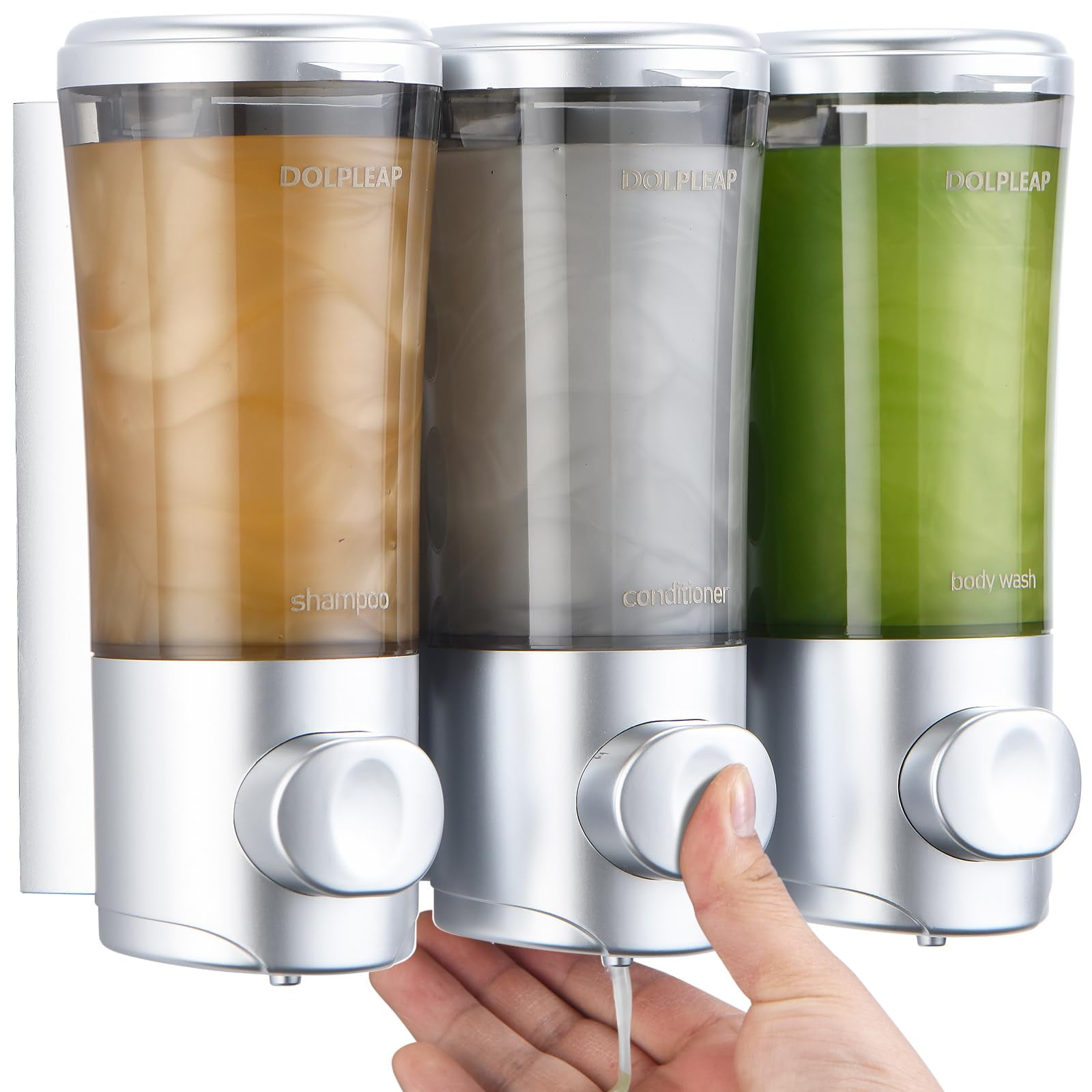 Shampoo Conditioner Body Wash Dispenser No Drill Shower Soap Dispenser ...