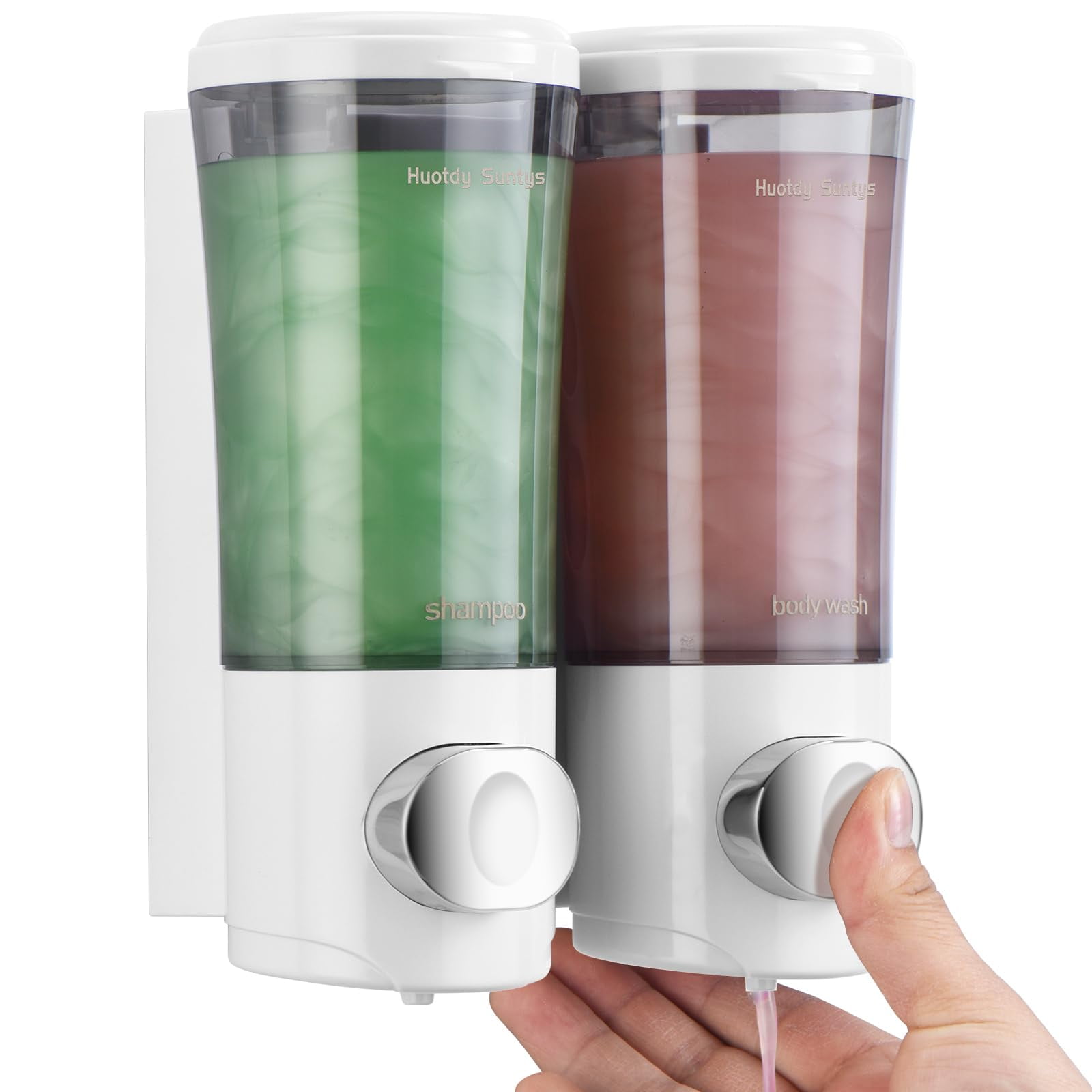 Shampoo and Conditioner Dispenser No Drill Shower Soap Dispenser Wall ...