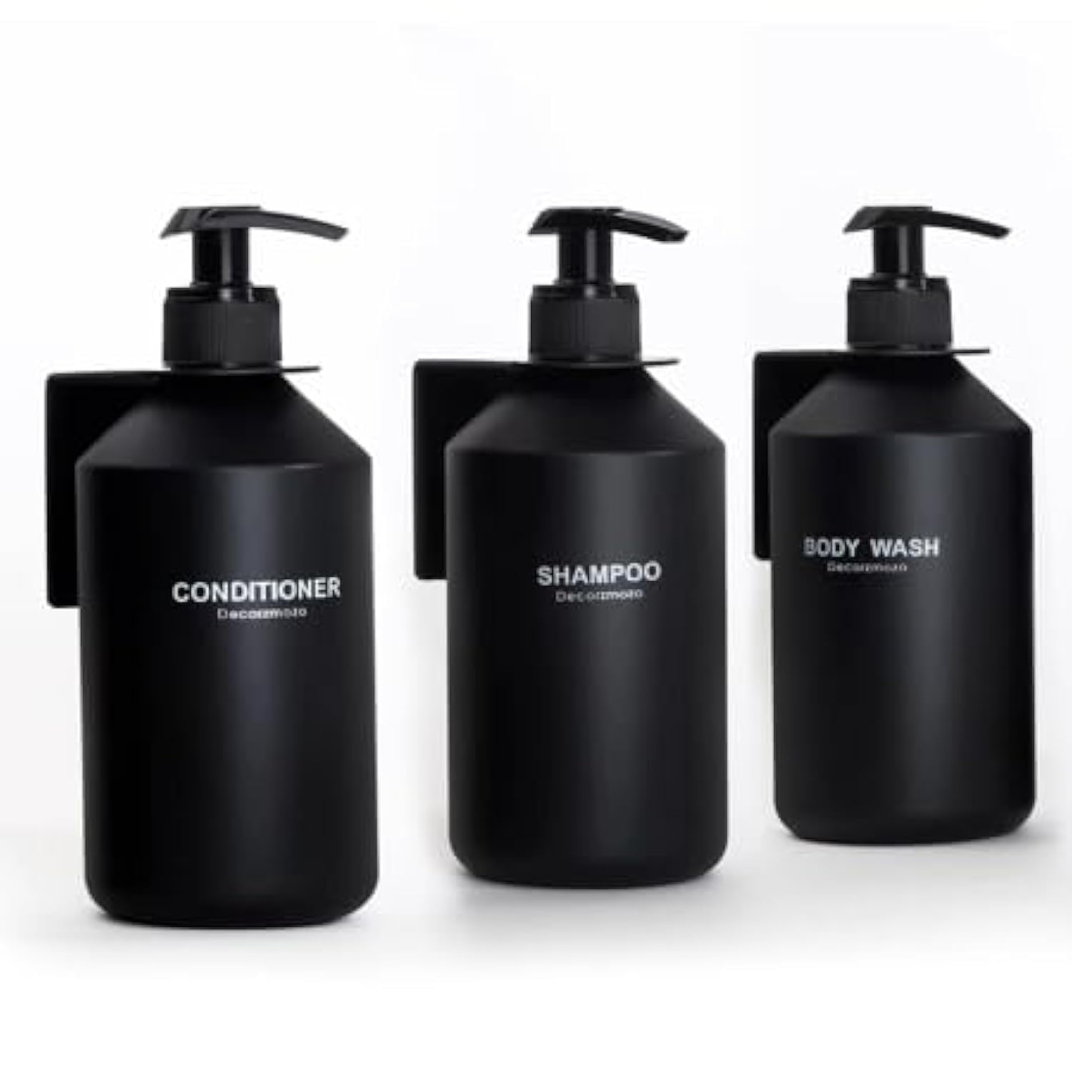 Shampoo and Conditioner Dispenser Set of 3 Wall Mount Shower Soap ...