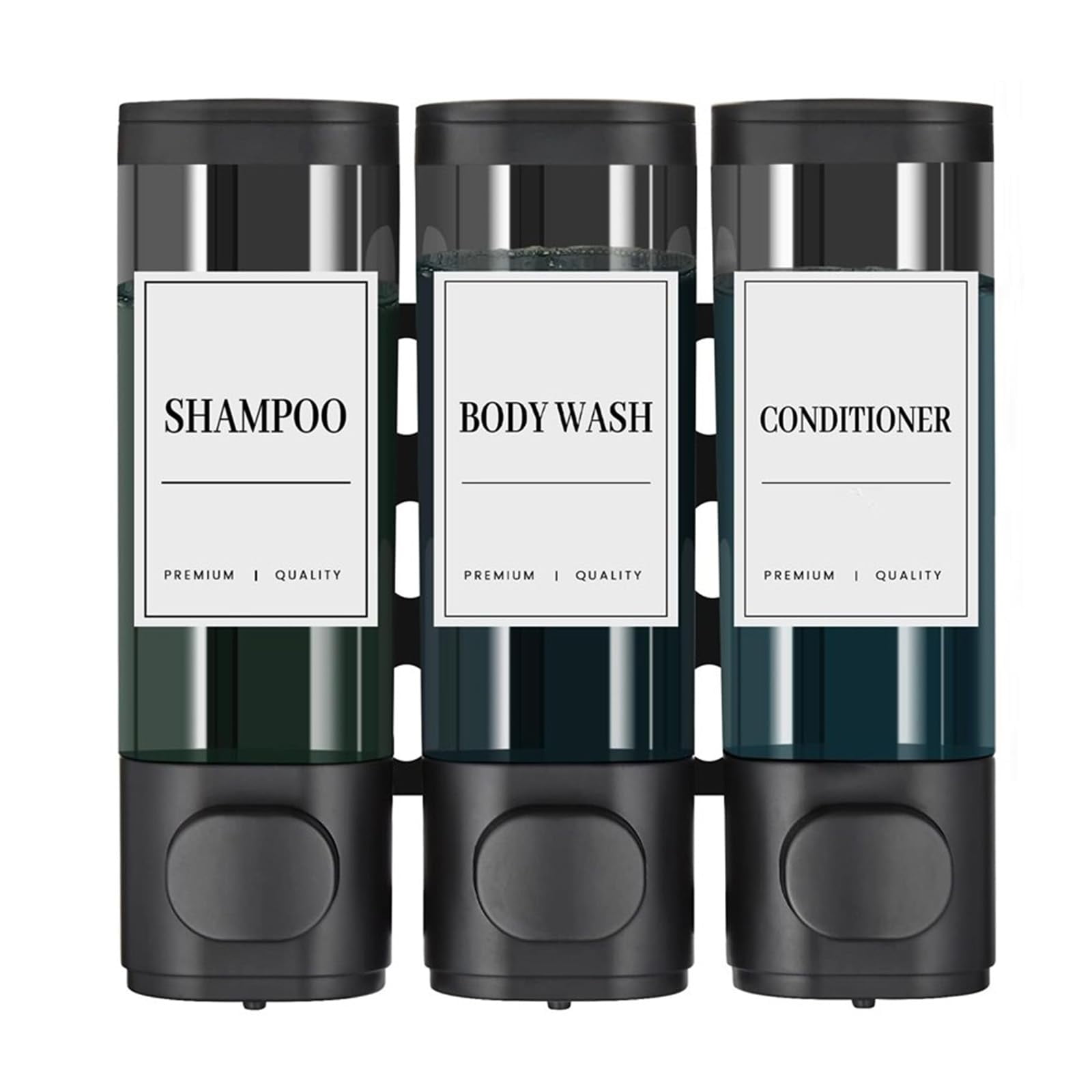 Shampoo and Conditioner Dispenser, Shower Soap Dispenser 3 Chamber No Drill Shower Soap ...