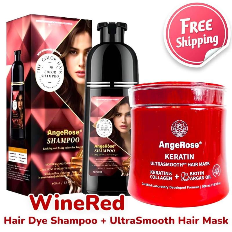 Shampoo, Hair Dye Shampoo, Instant Grey Hair Coverage, Wine Red ...