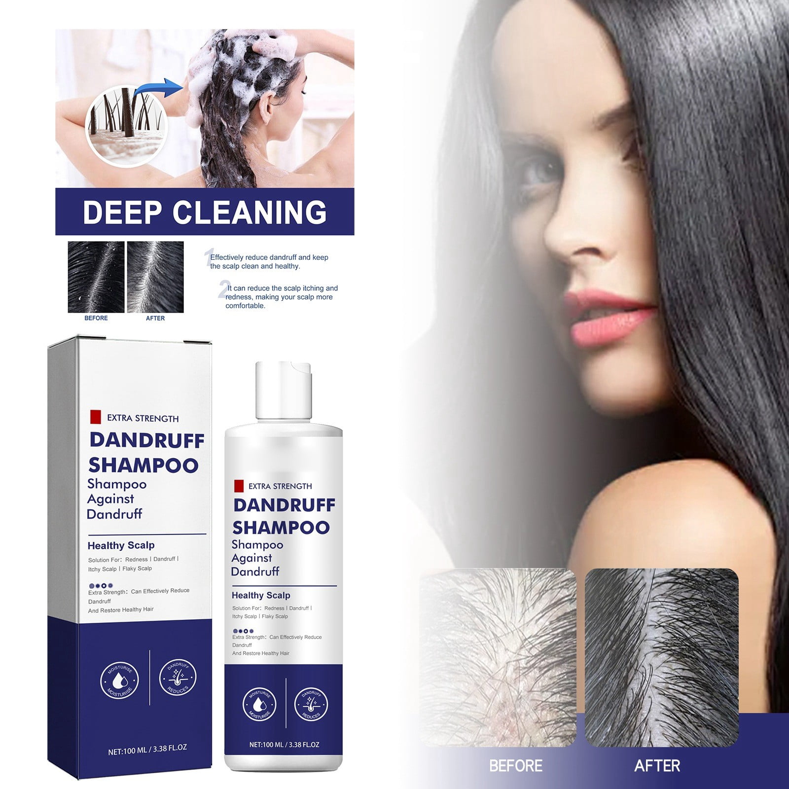 Shampoo Hair Prevention Scalp Deep Clean Strong Hair Solid Hair Care ...