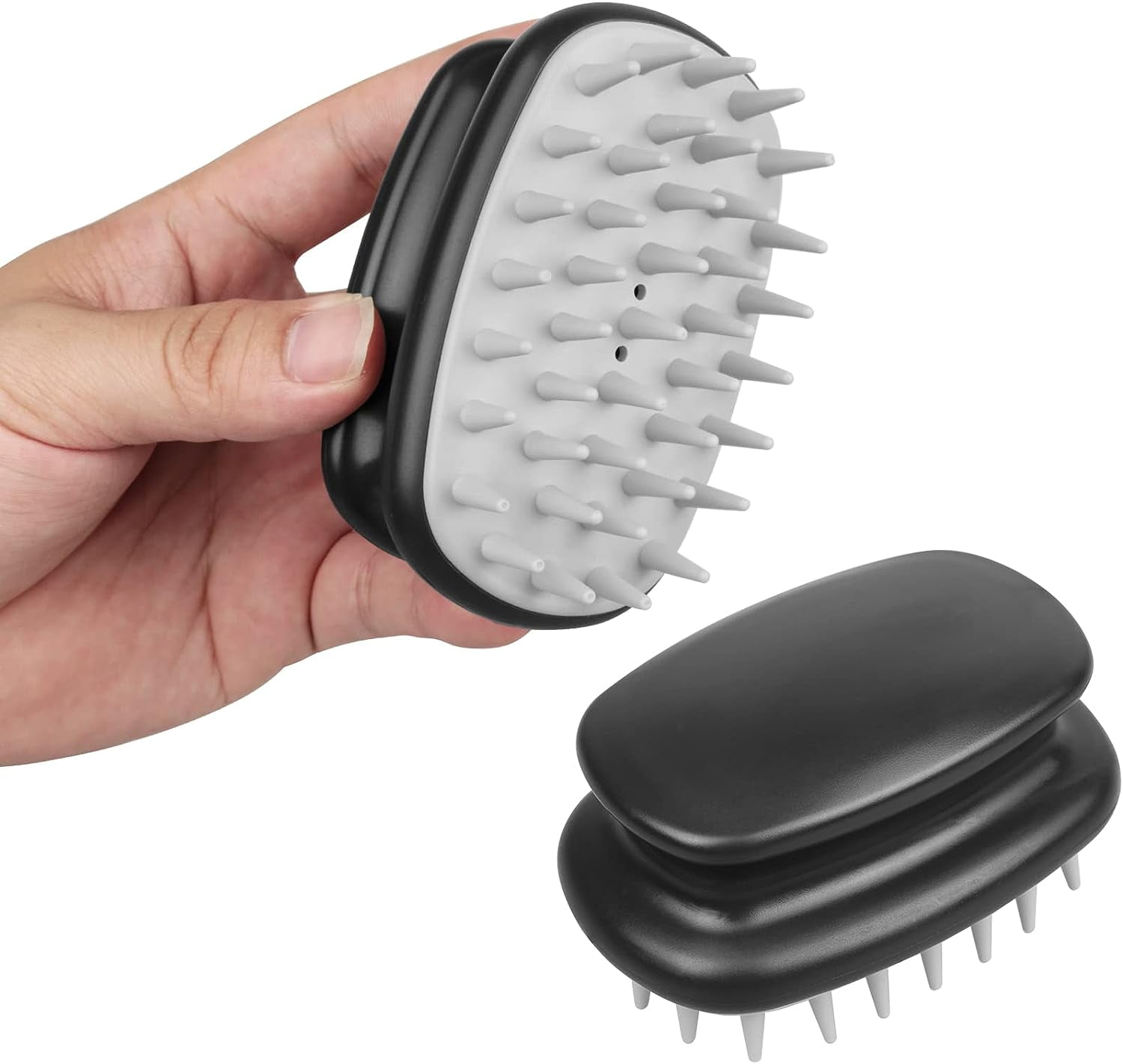 Shampoo Massager Brush Scalp Exfoliator with Soft Silicone Scalp ...