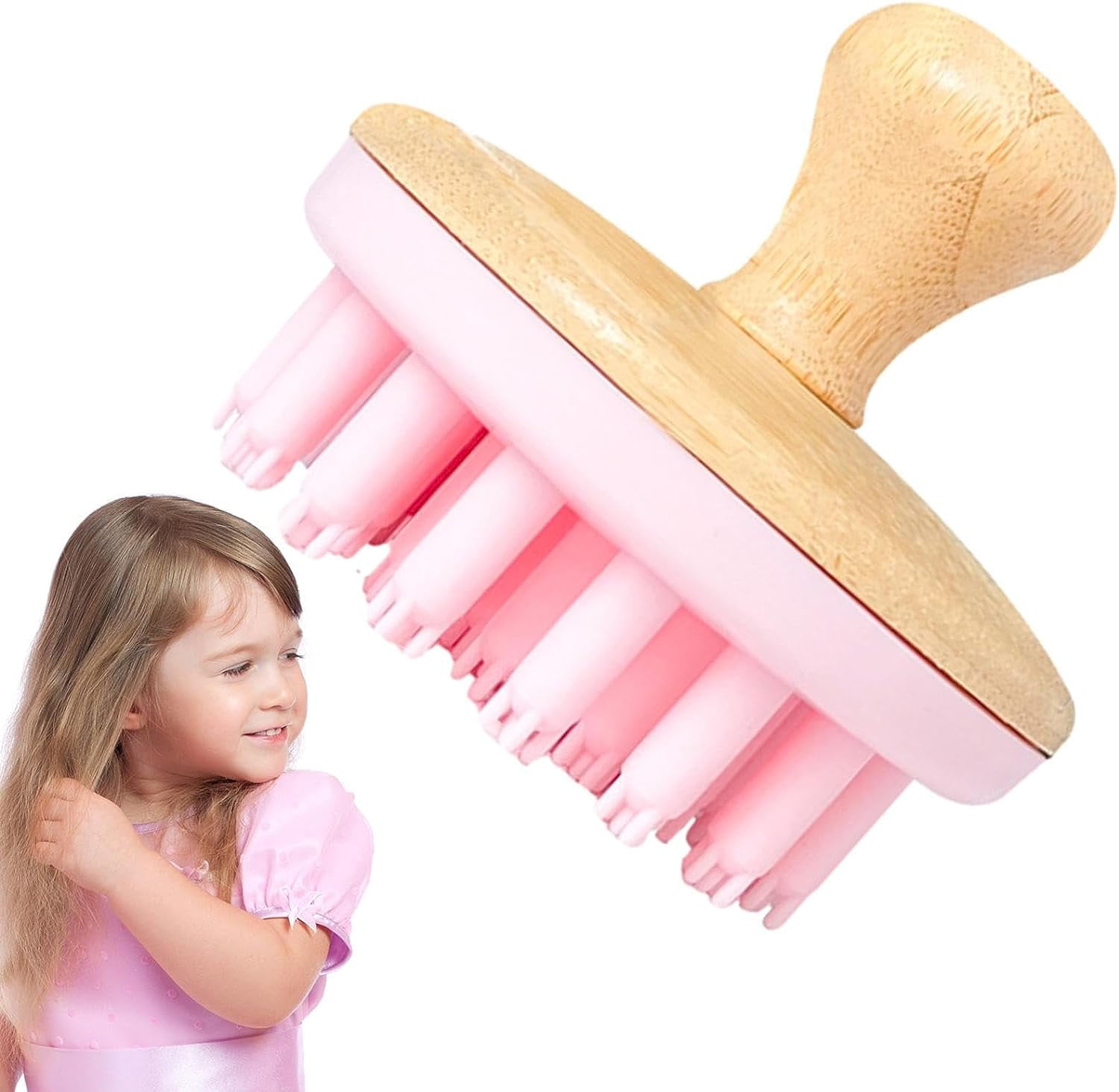 Shampoo Massager Brush - Silicone Scrubbing Head Massager for Scalp ...