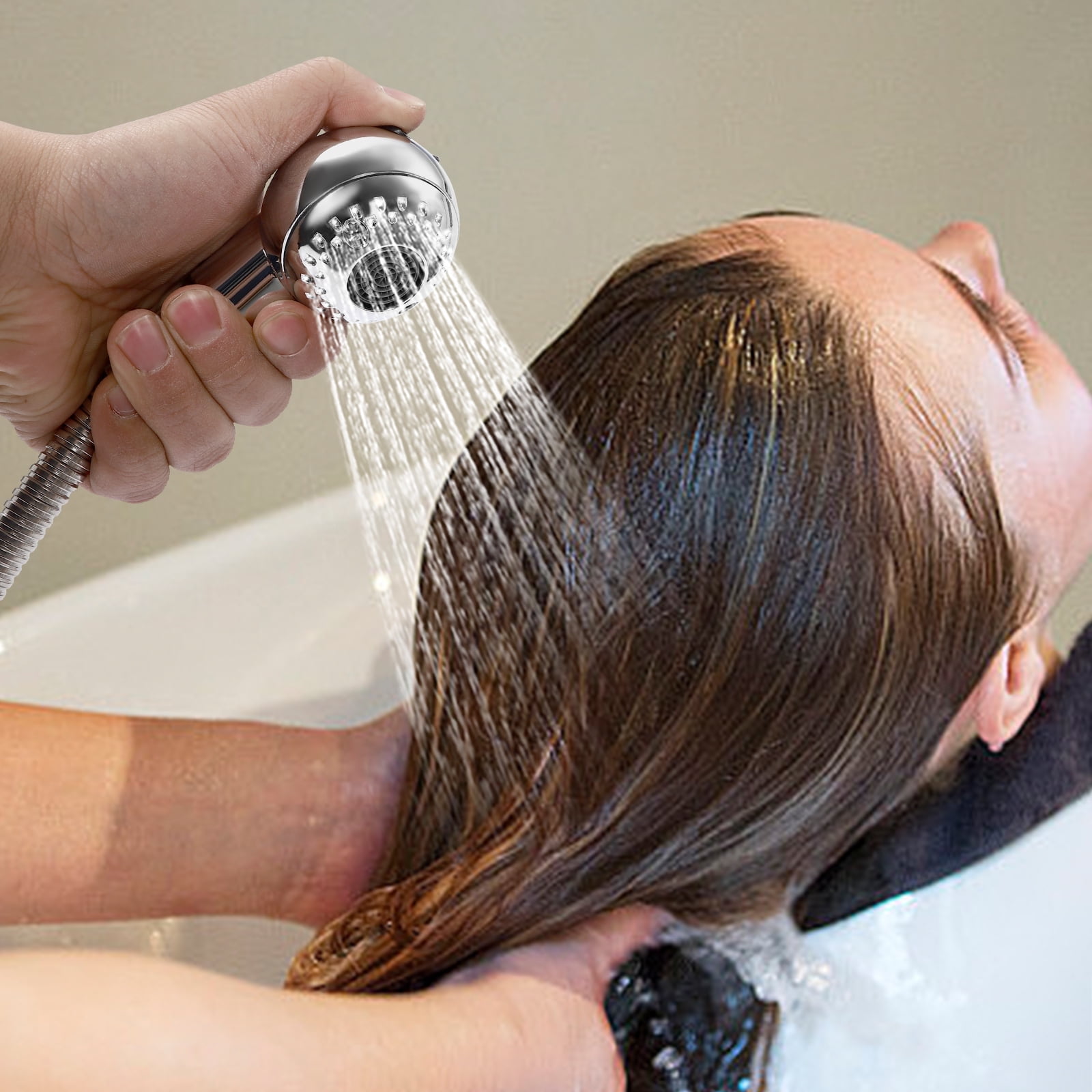 Shampoo Sprayer with 2 Water Outlet Modes, Flexible 3.94ft Hose, and ...