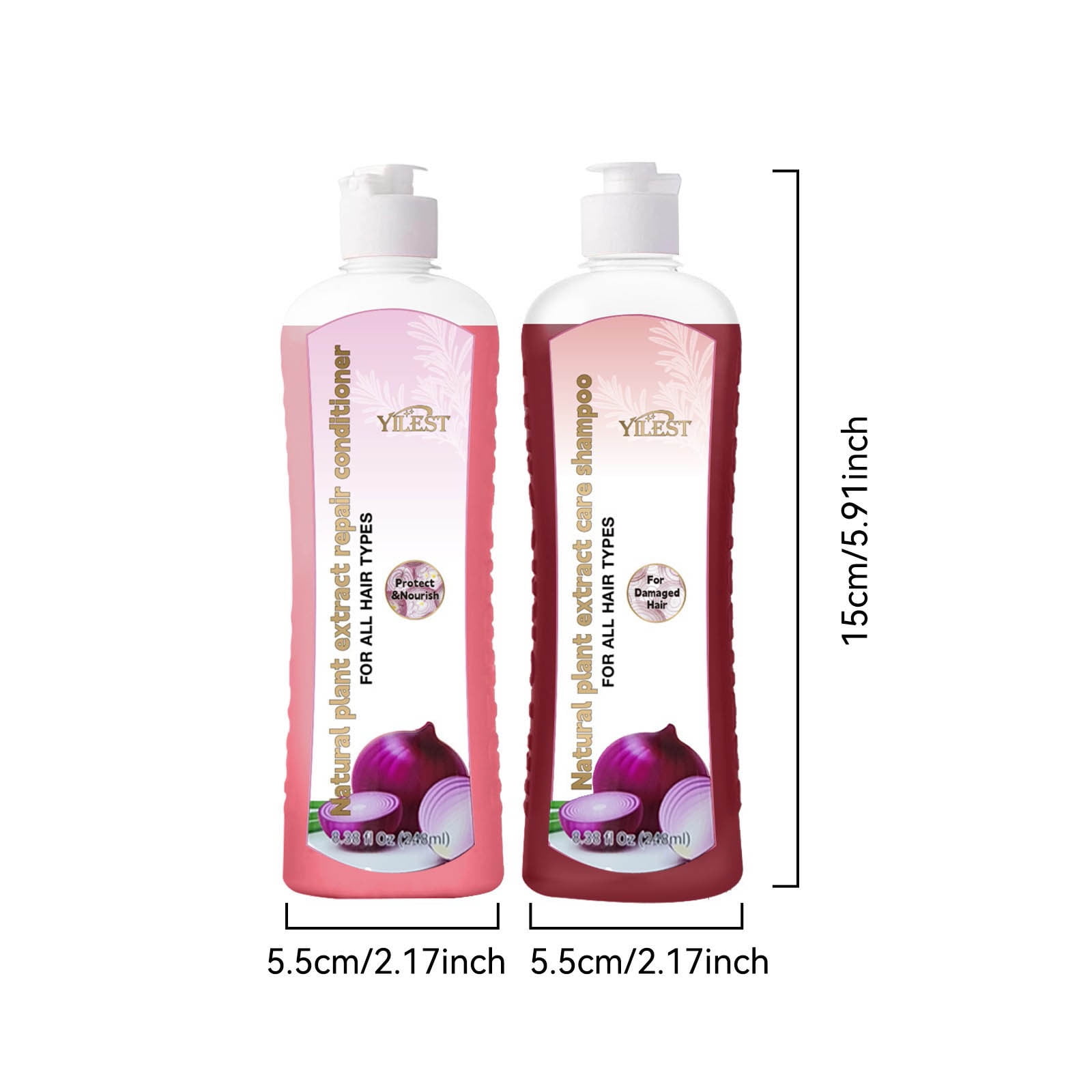 Shampoo and Conditioner Set, Smooth Collection with Vitamin E, Rose ...