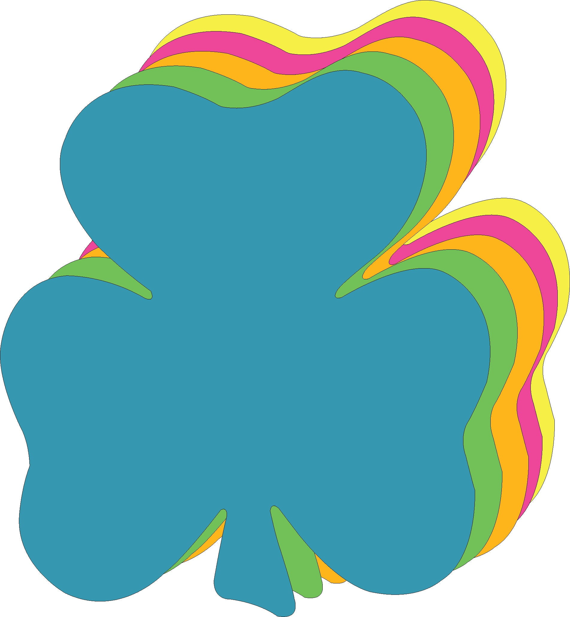 Shamrock Bright Neon Assorted Color Super Cut-Outs- 8” x 10” - Walmart.com