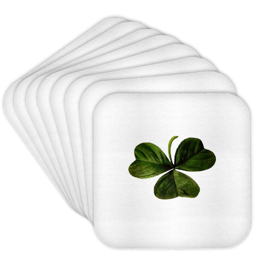 3drose, Shamrock Clover Irish Symbol Vector Cut Out, Set of 8 Coasters ...