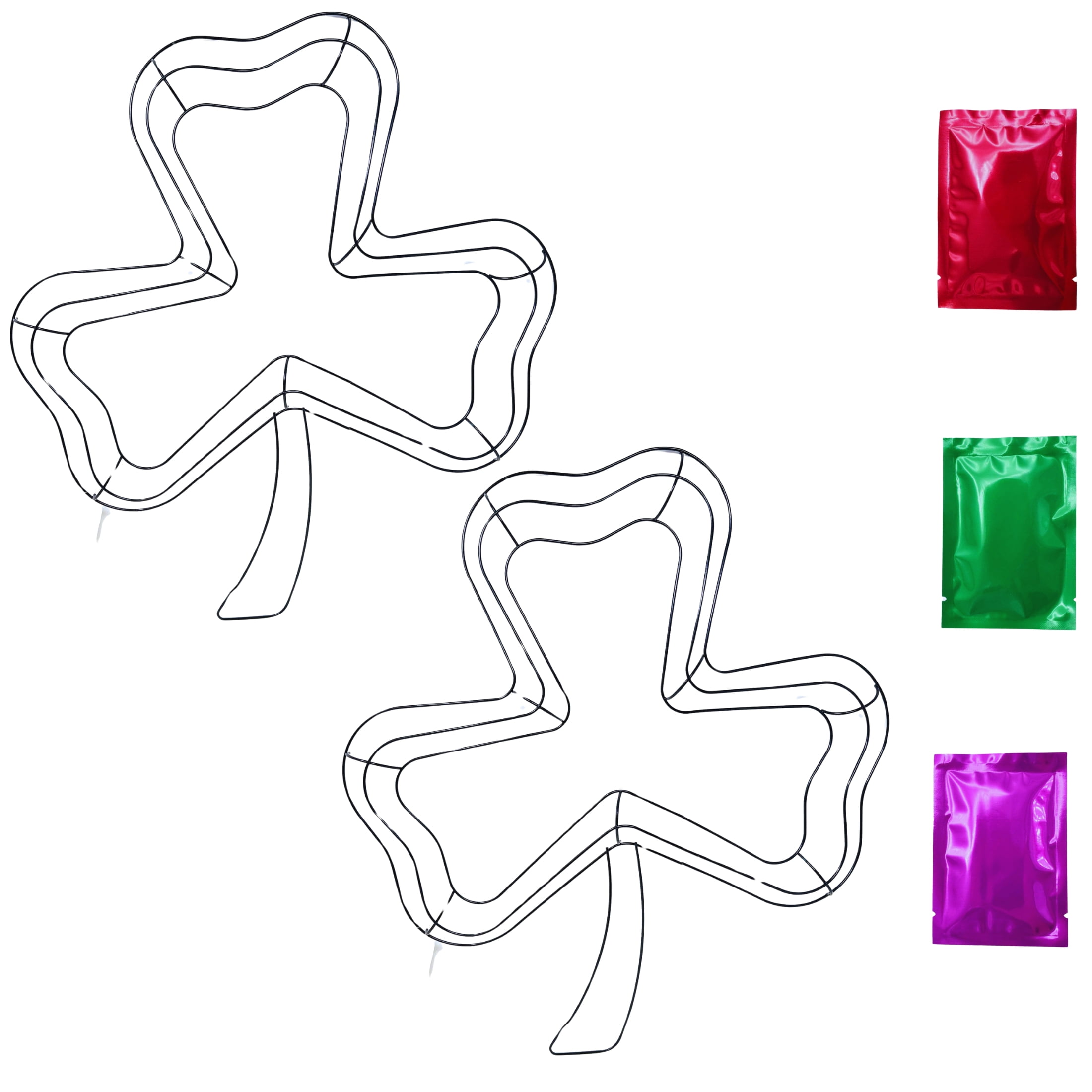 Shamrock Clover Metal Wreath Form, 18.75in St. Patrick's Day Wire ...