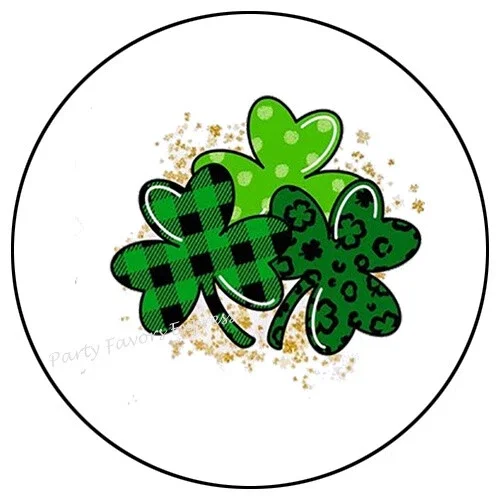 Shamrock Clovers Stickers Party Favors Phone Decal Water Bottle ...