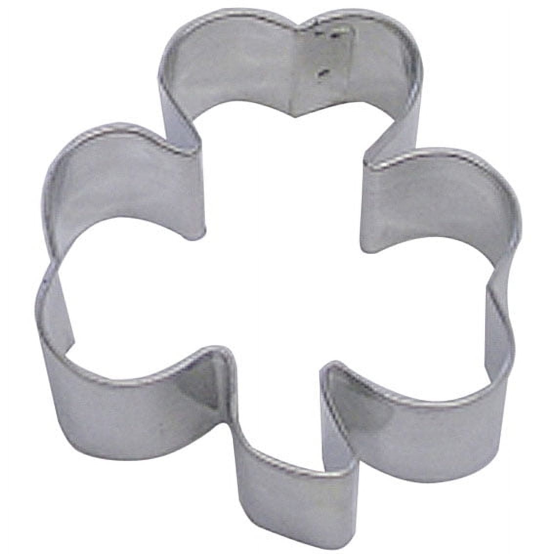 St. Patrick's Day Shamrock Cookie Cutter, 2.75 in, Silver Tinplate ...