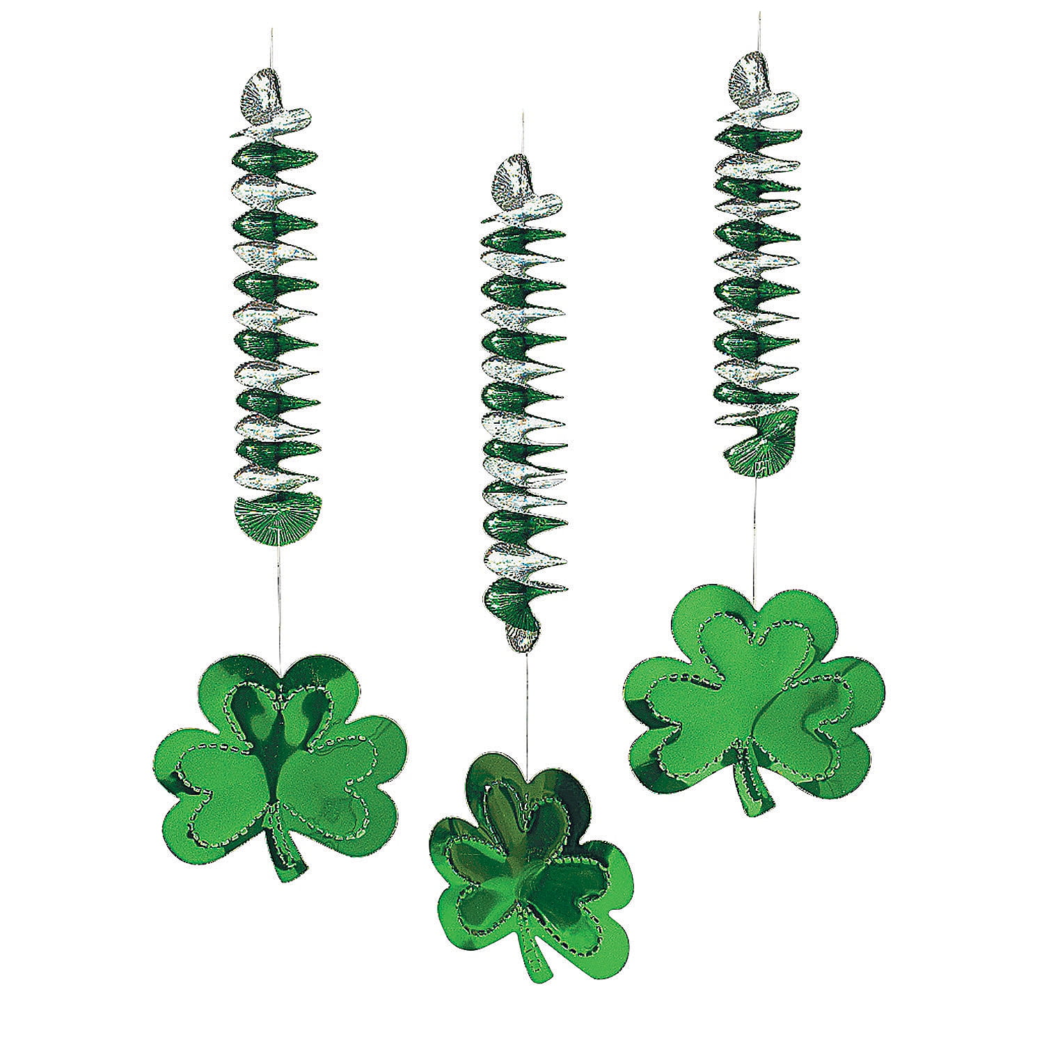 Shamrock Dangling Spirals (12Pc) - Party Decor - 12 Pieces - Walmart.com