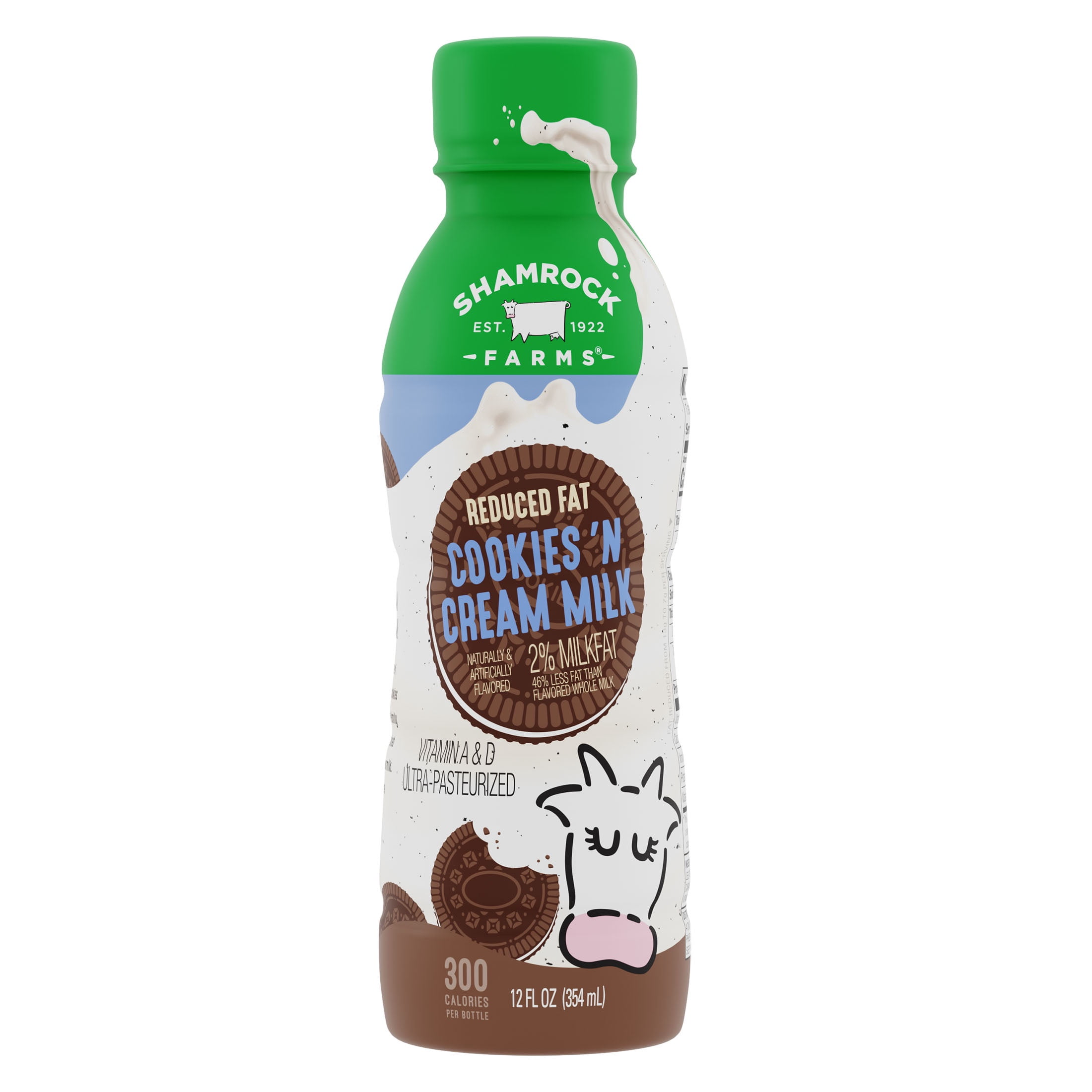 Shamrock 2% Cookies & Cream Milk, 12 FL OZ - Walmart.com