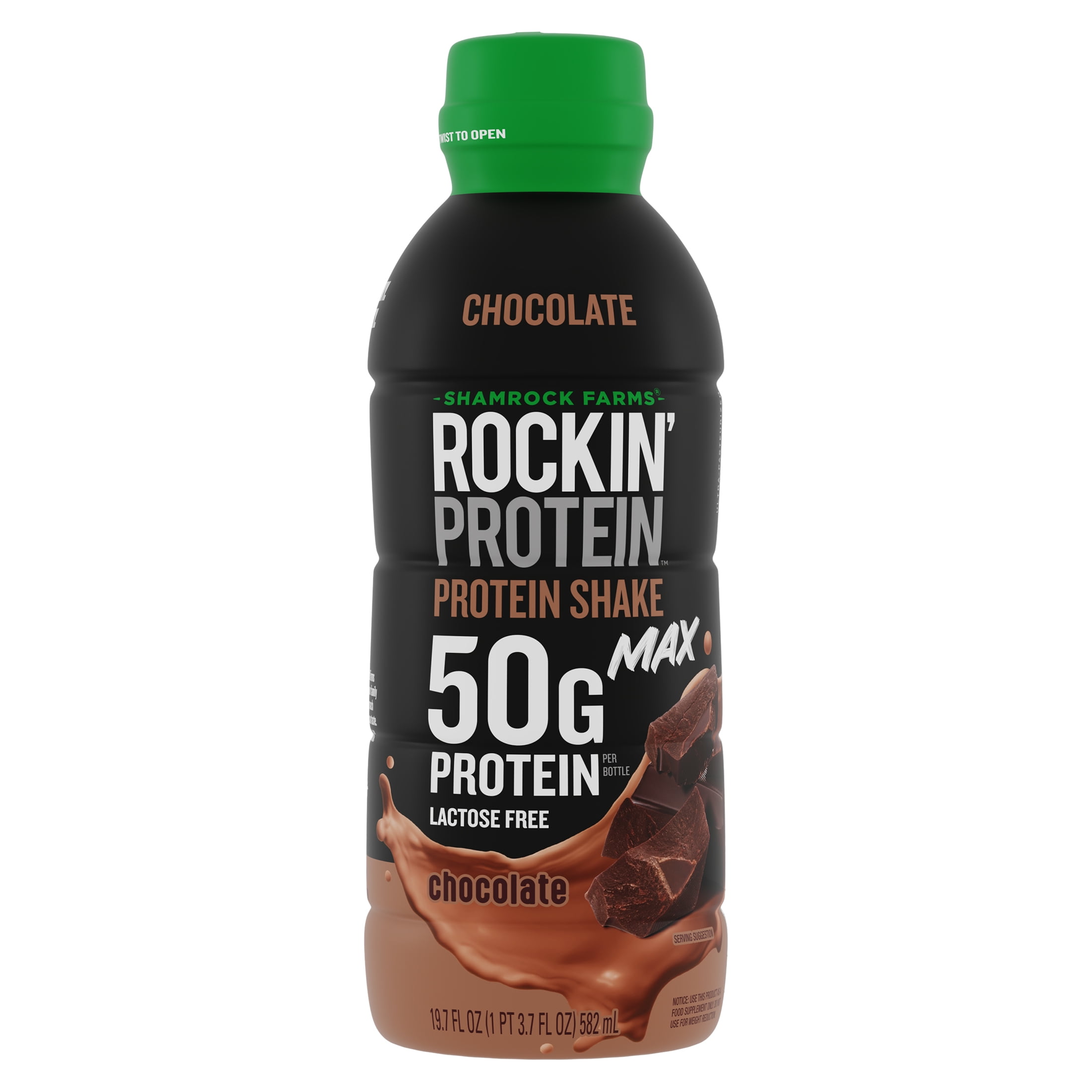 Shamrock Farms Rockin' Protein Max 50g Chocolate, 19.7 fl oz - Walmart.com