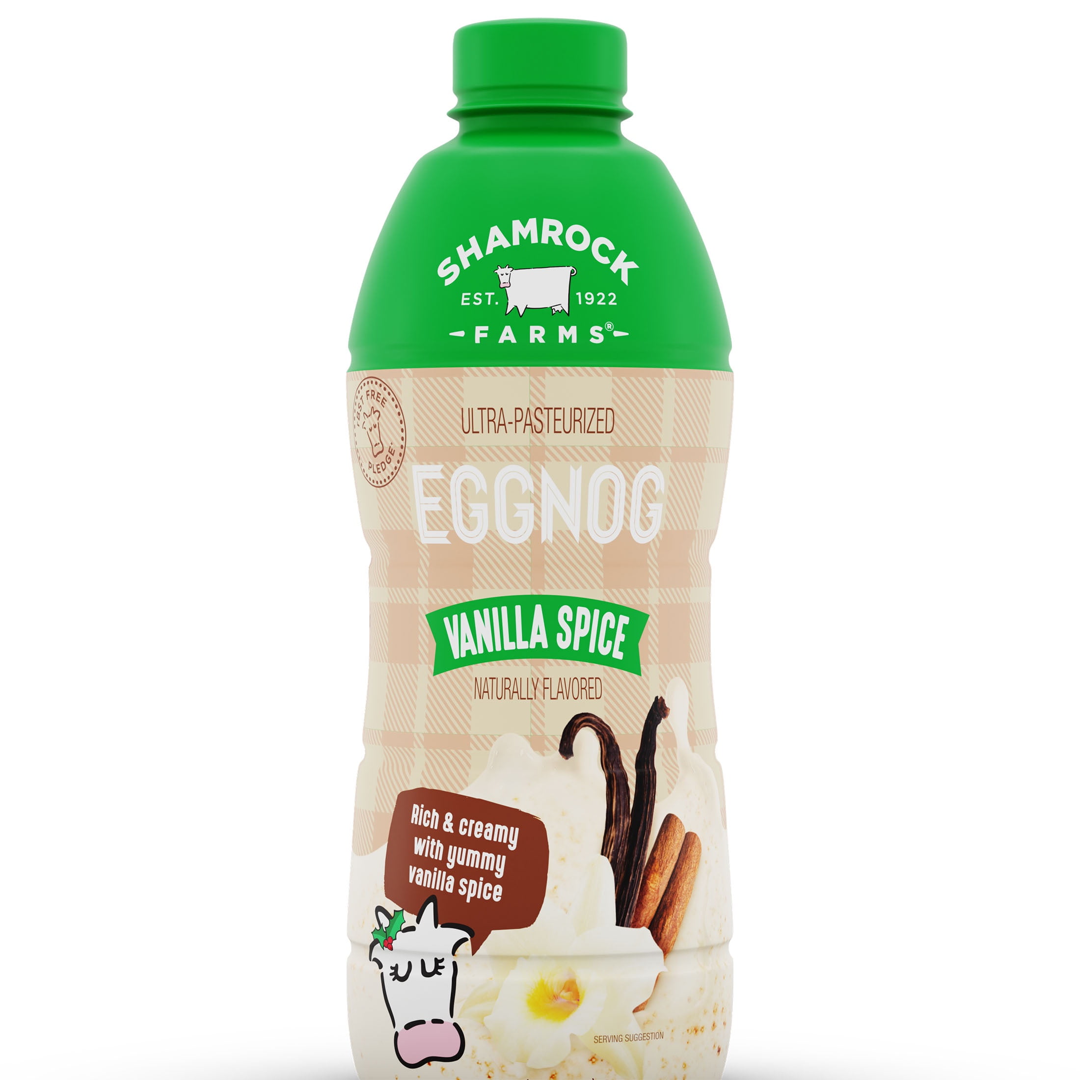 Shamrock Farms Ultra-Pasteurized Gluten Free Vanilla Spice Eggnog, 32oz ...