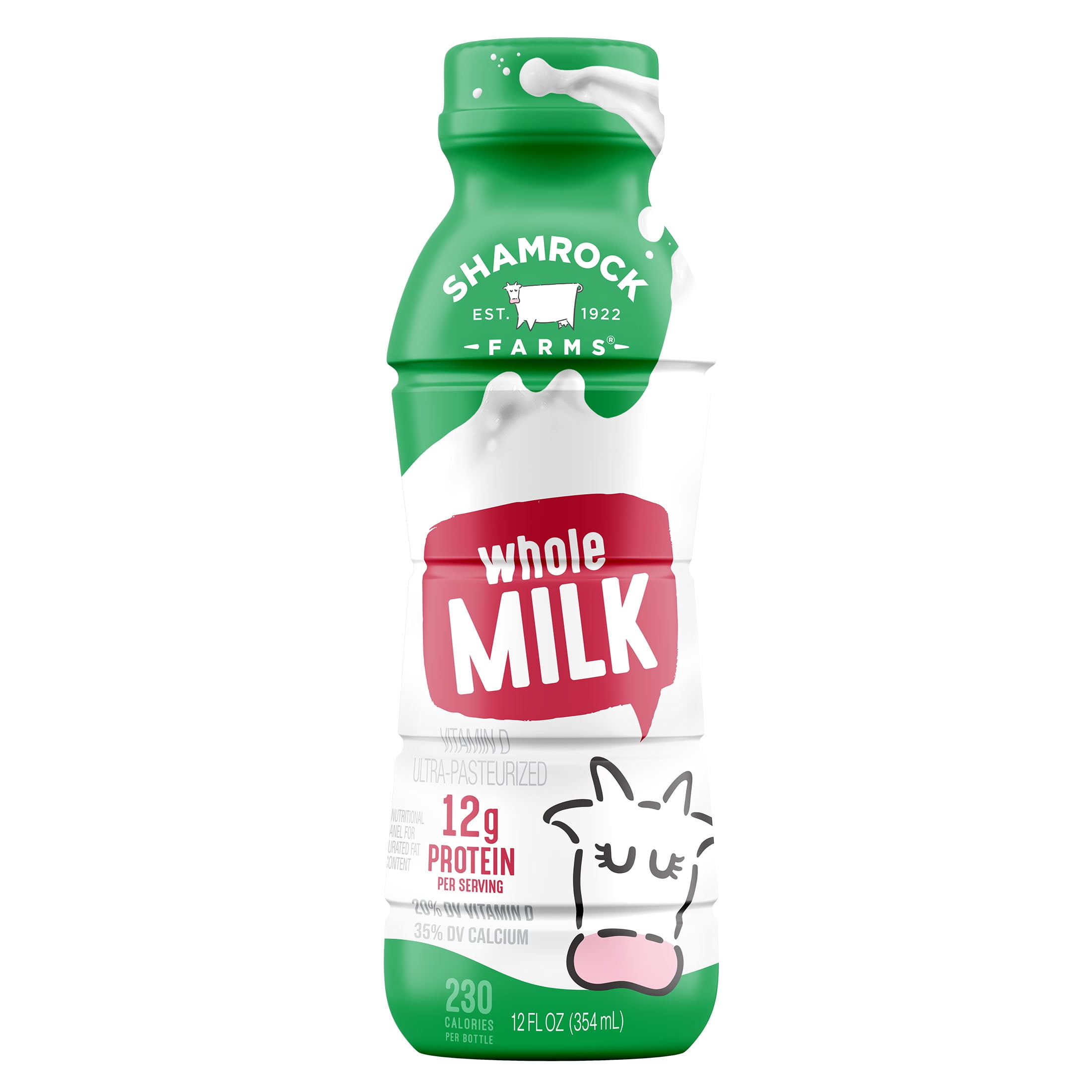 Shamrock Farms Whole Milk, 12 oz Bottle - Walmart.com