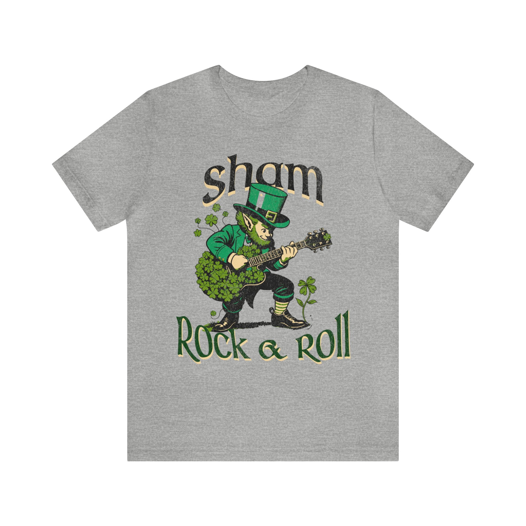 Shamrock Guitarist Unisex T-Shirt, Sham Rock And Roll - Walmart.com