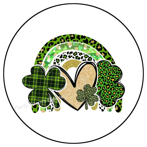 Shamrock Heart Rainbow Stickers Party Favors Phone Decal Water Bottle ...