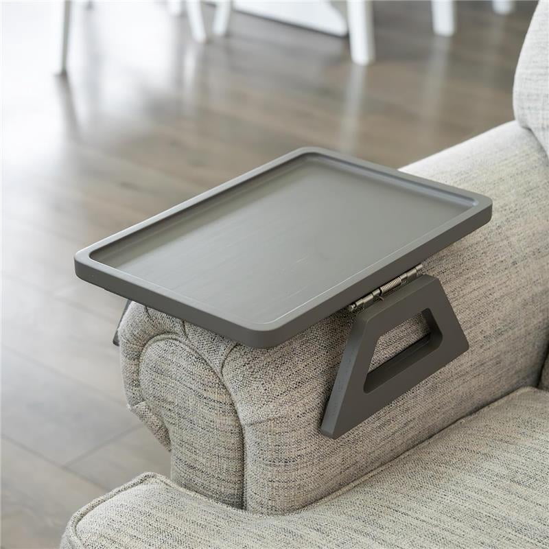 Shamrock Home Bamboo Trayble Couch Arm Table, Clip On Tray Sofa Table ...