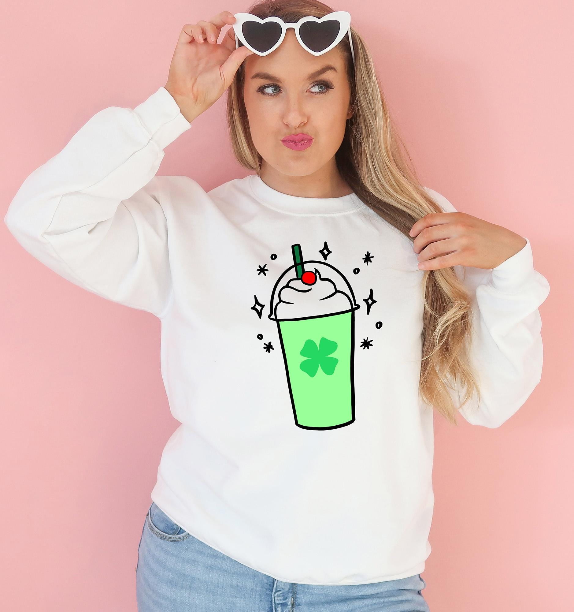 Shamrock Shake Crewneck T-Shirt, St. Patricks Day Party, St. Pattys ...