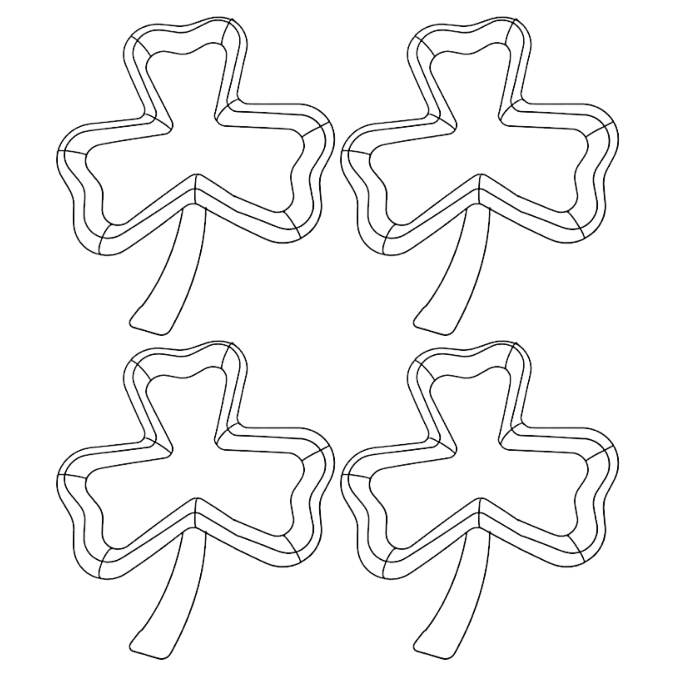 Shamrock Shaped Wire Wreath Frame 16 inch Floral Wreath Forms Making ...