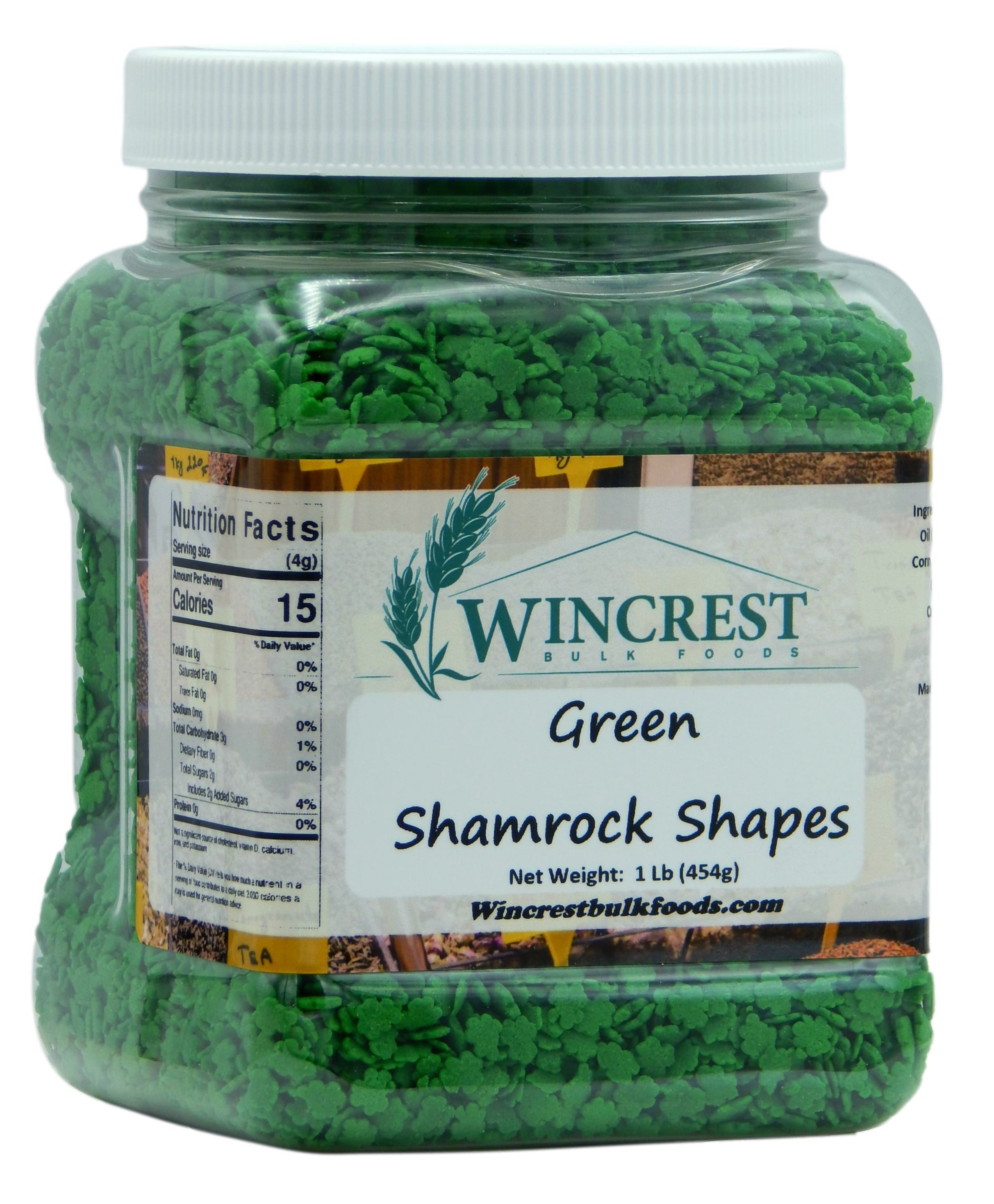 Shamrock Sprinkle Shapes || 1 Lb Tub || Edible Decorations for St ...