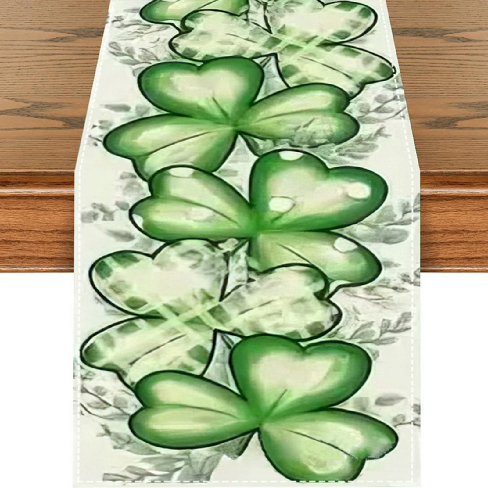 Shamrock St Patrick S Day Table Runner Seasonal Spring Lucky Kitchen
