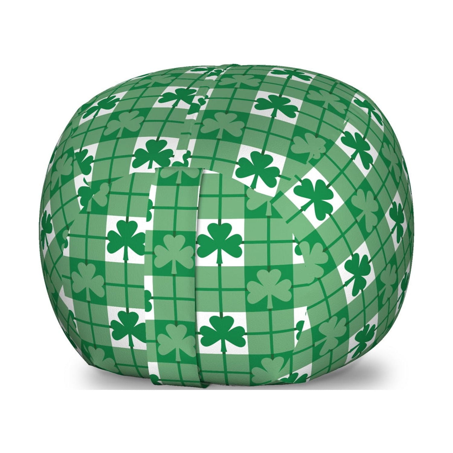 Shamrock Storage Toy Bag Chair, Plaid Tartan Style Continuous ...