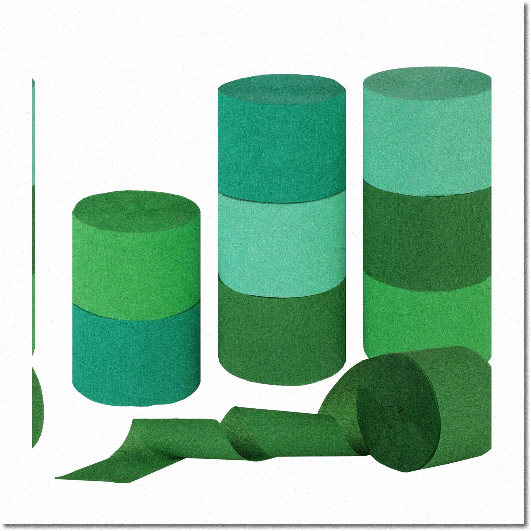 Shamrock Swirls: Vibrant Green Party Streamers - 8 Rolls of Crepe Paper ...