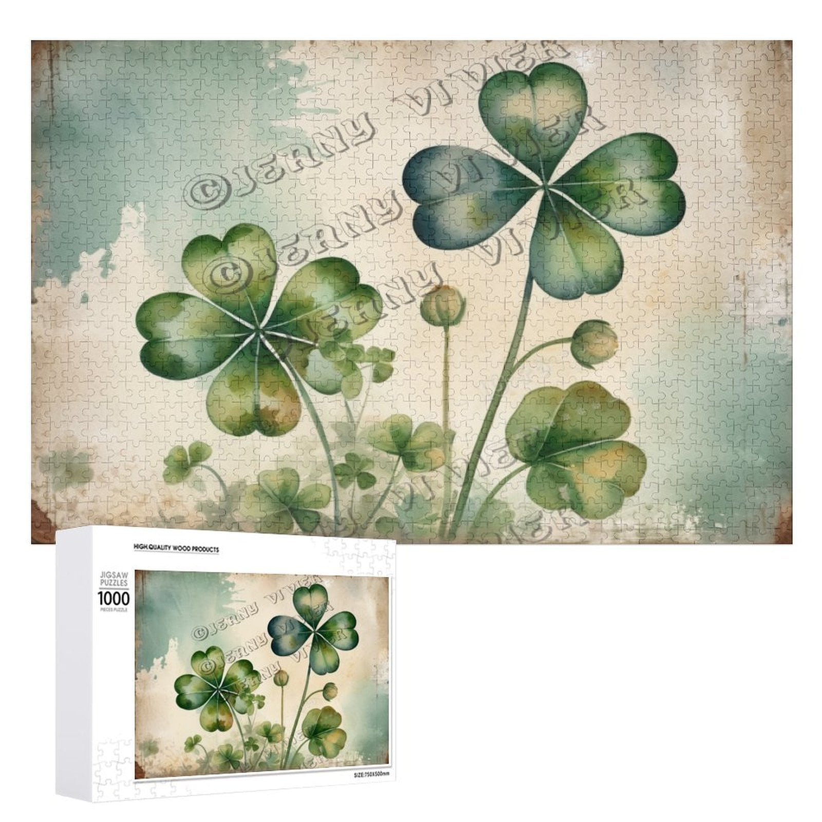 Shamrock Themed - St. Patrick's Day - 1000 Piece Jigsaw Puzzle For ...