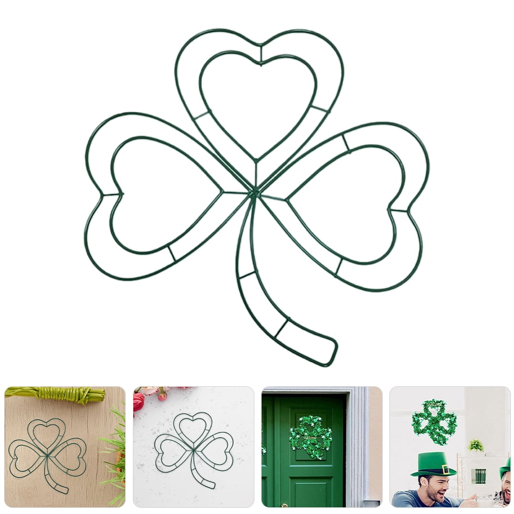 Shamrock Wreath Frame,St. Patrick's Day Shamrock Iron Wreath Frame for ...