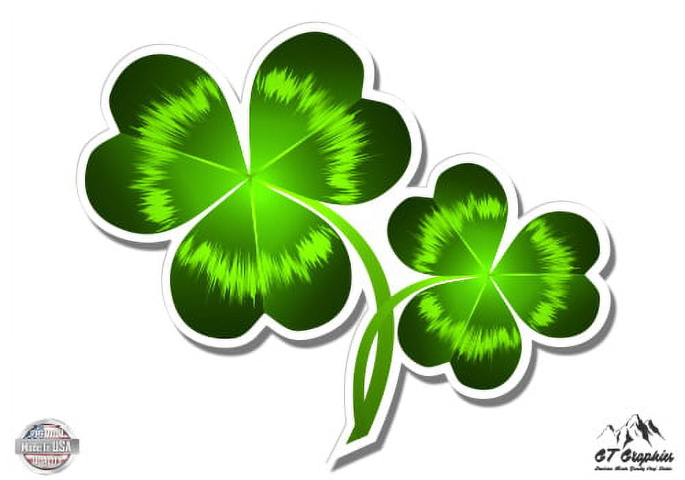 Shamrocks - 12" Vinyl Sticker Waterproof Decal - Walmart.com
