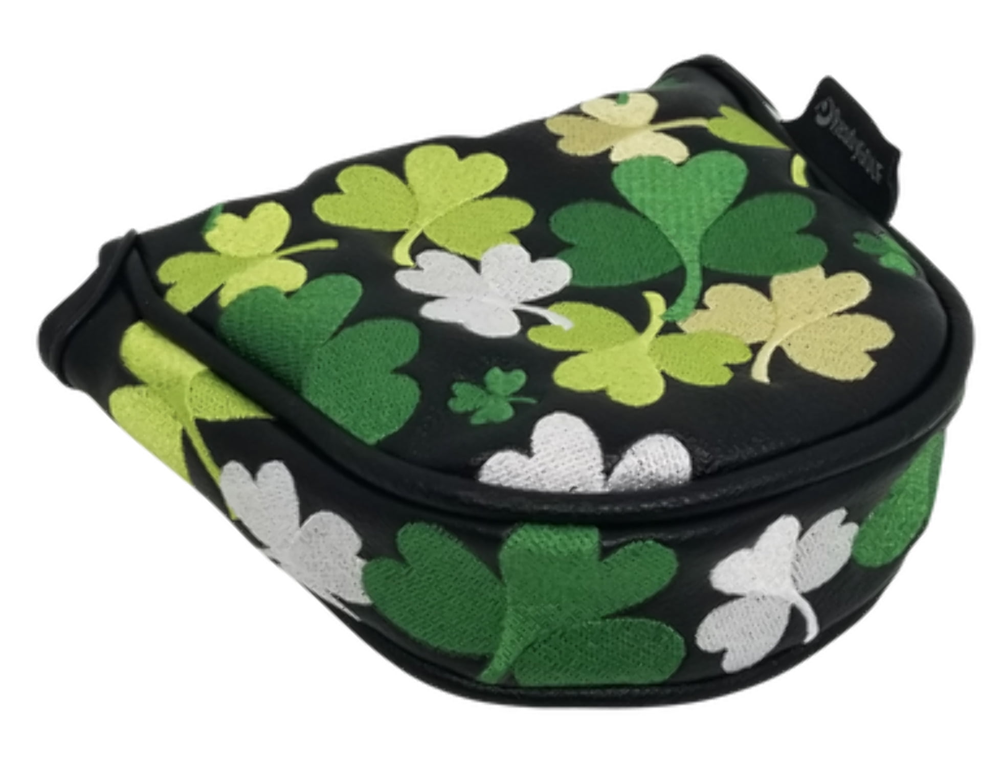 Shamrocks All-Over Embroidered Putter Cover by ReadyGOLF - Mallet ...
