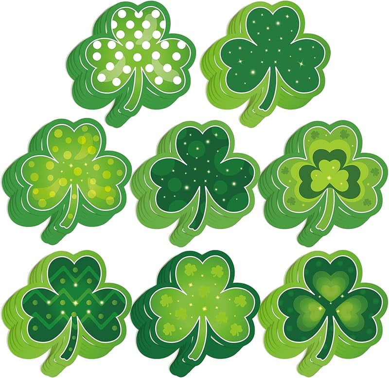 Shamrocks Clover Cutouts for Classroom Bulletin Board Decorations,Large ...