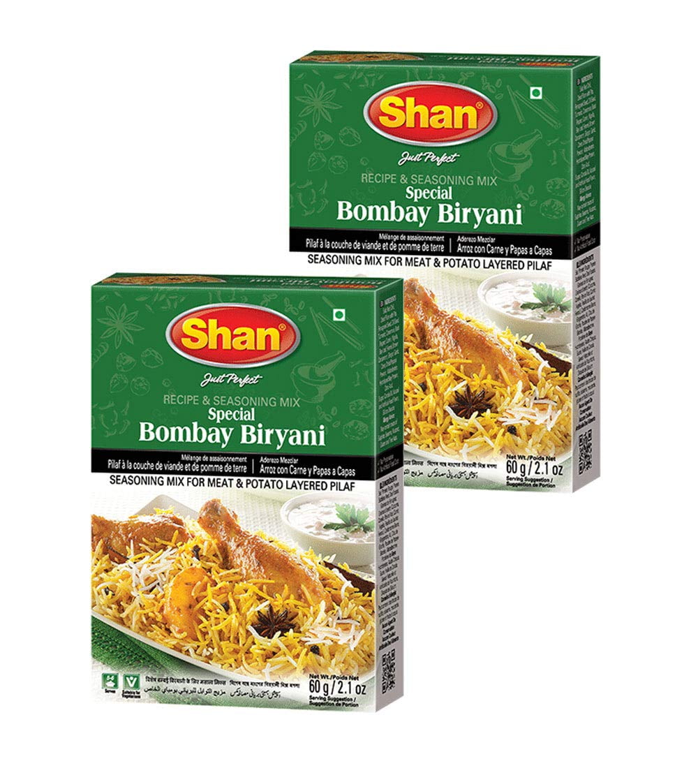 Shan Bombay MQH2 Biryani Recipe & Seasoning Mix 2.11 oz Indian Spice ...