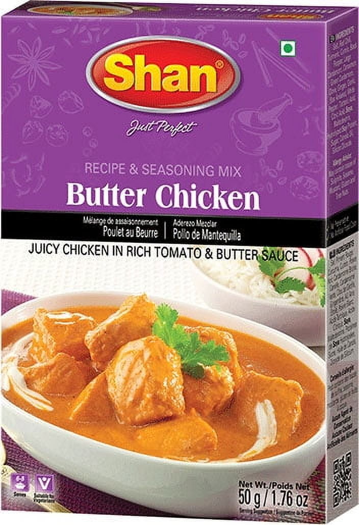 Shan Butter Chicken Mix 50 gm box Pack of 3 - Walmart.com