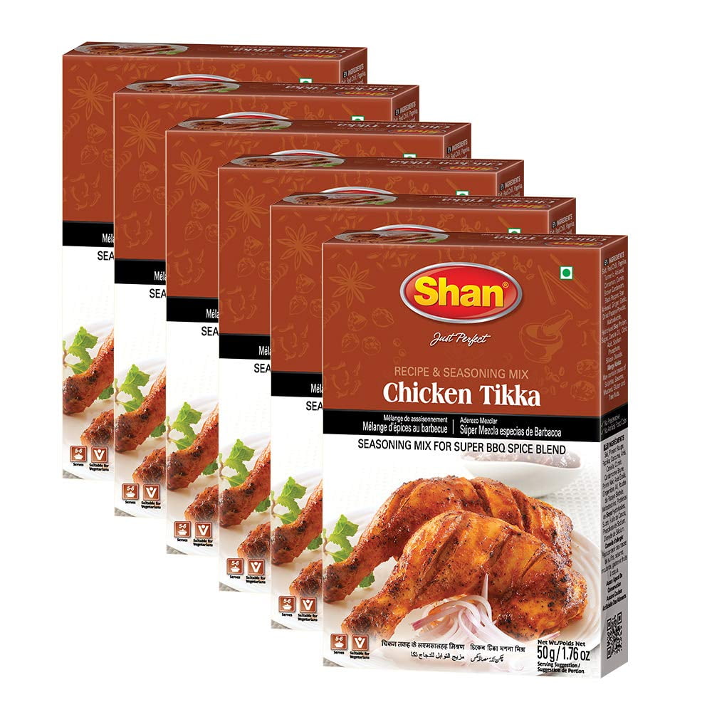 Shan - Chicken Tikka Mix 1.76 oz (50g) - Seasoning Mix for BBQ Spice ...