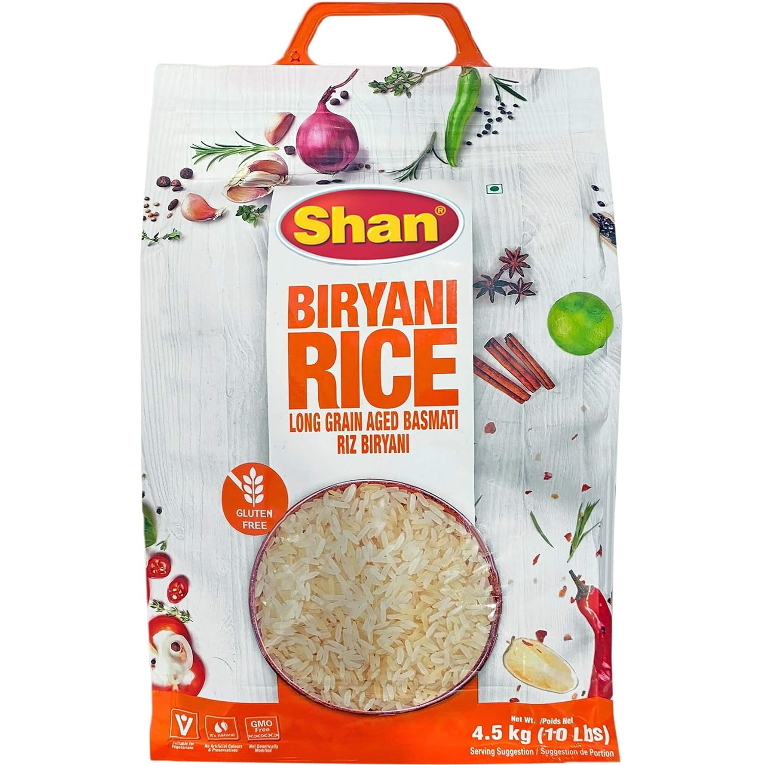Shan Extra Long Grain Basmati Biryani Rice 10lb - Walmart.com