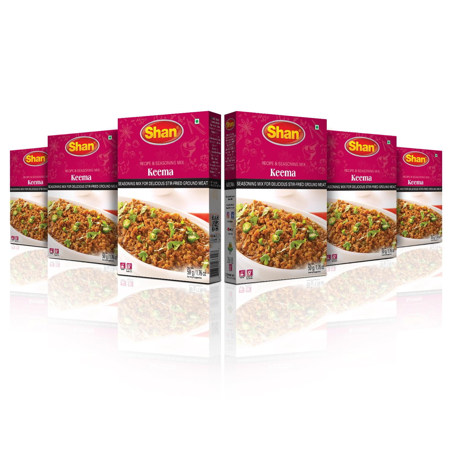 Shan - Keema Masala WHF2 Seasoning Mix (50g) - Spice Packets for ...
