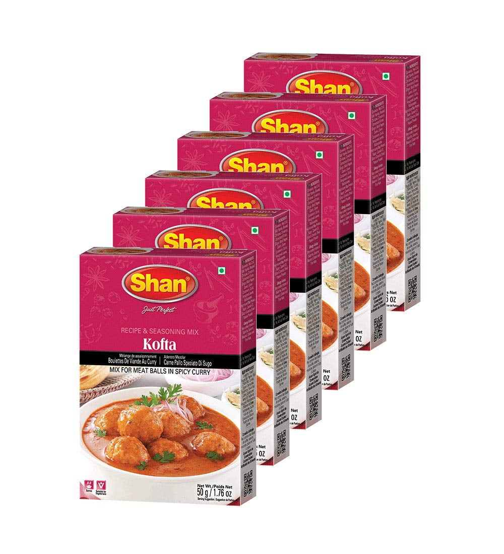 Shan - Kofta Seasoning Mix (50g), Spice Packets for Meat Balls in Spicy ...