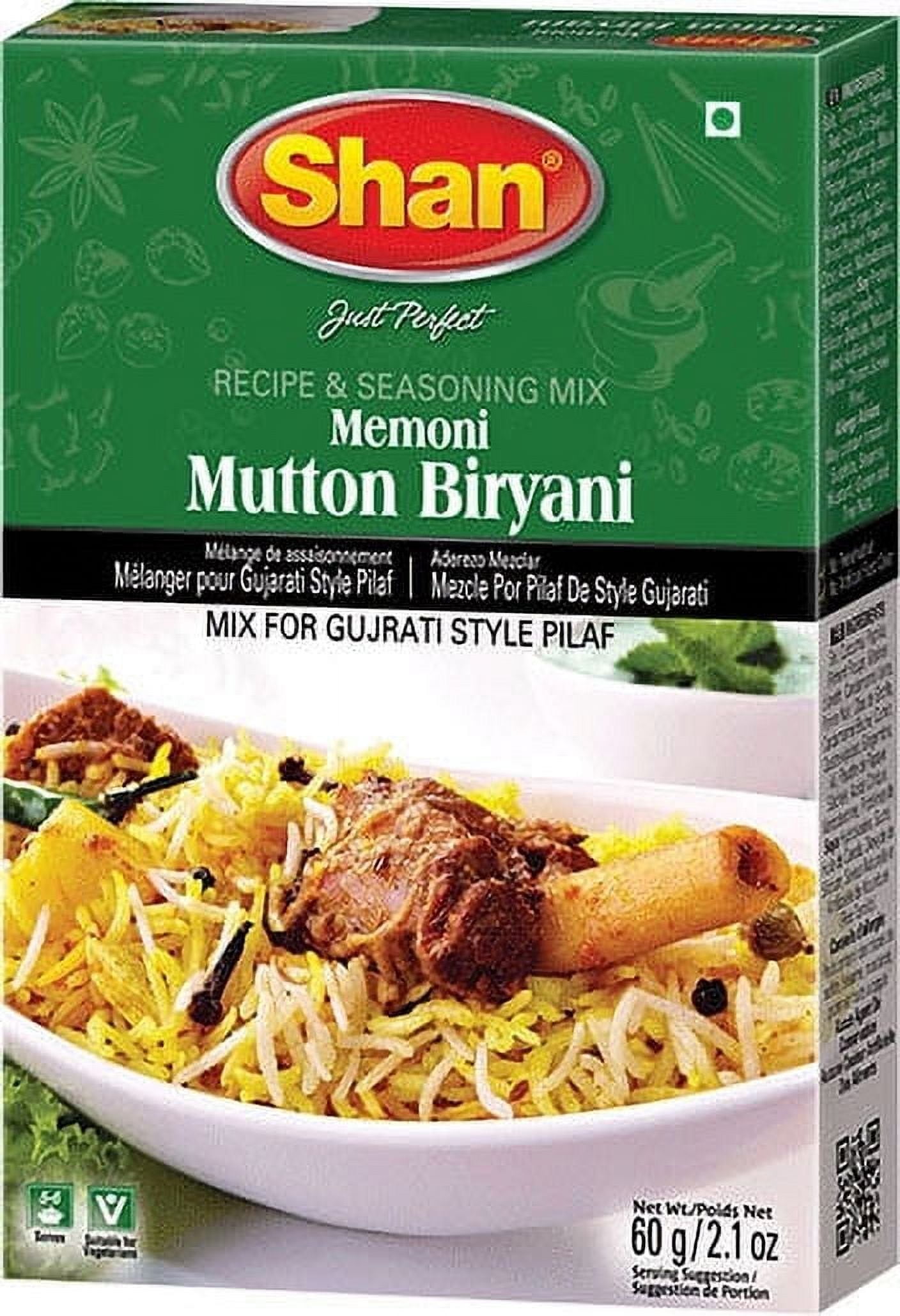Shan Memoni Mutton Biryani Mix 65 gm box - Walmart.com