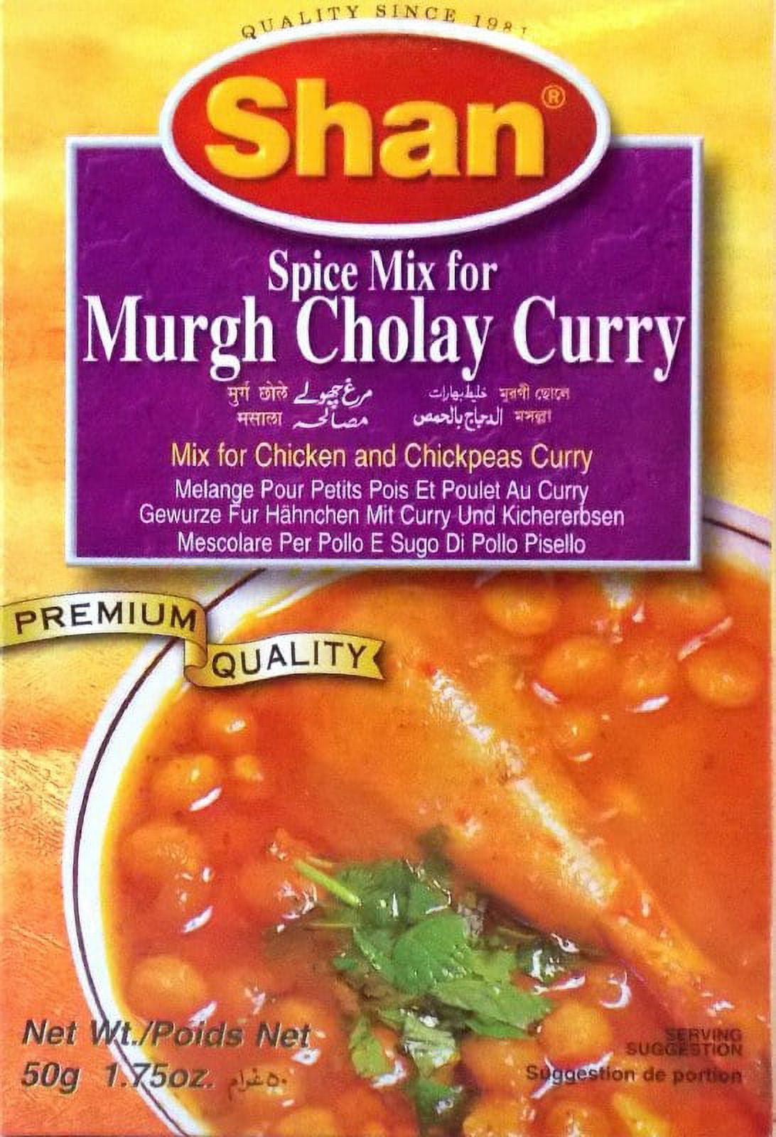 Shan Murgh Cholay Curry Mix 50gm - Walmart.com