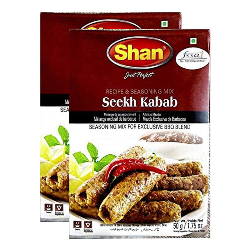 Shan Seekh Kabab Masala, 2 Pack, 2 X 50 G - Walmart.com