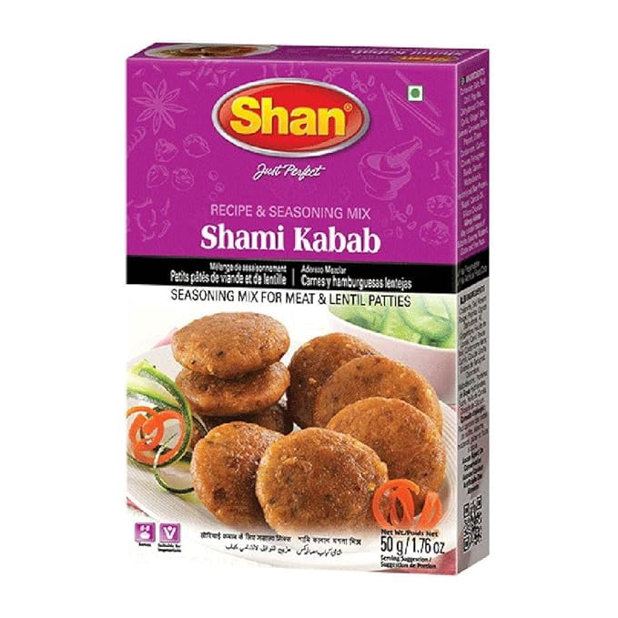 Shan Shami Kabab Recipe and Seasoning Mix 1.76 oz (50g) - Spice Powder ...