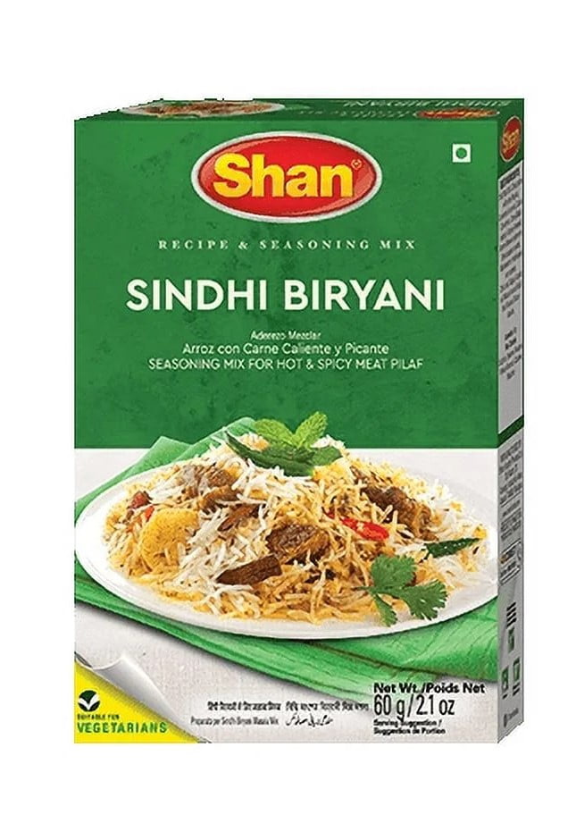Shan Sindhi Biryani Seasoning Mix (60g) - Spice Packets for Hot and ...