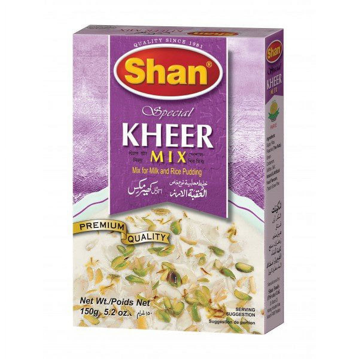 Shan Special Kheer Mix Traditional Dessert Mix 150g (Pack of 2 ...