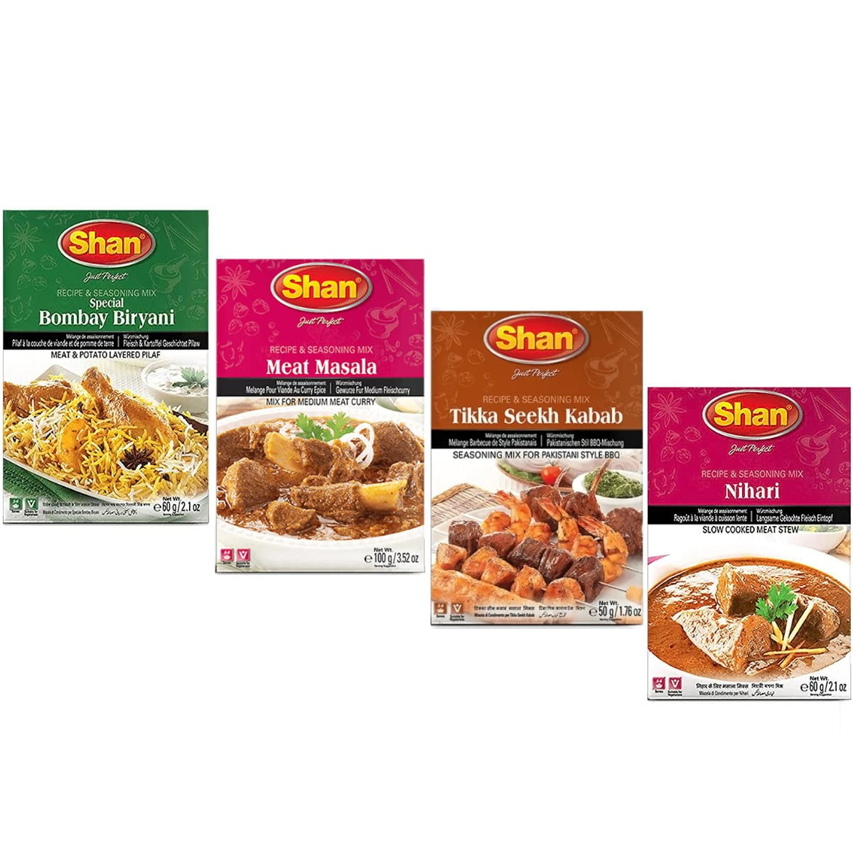 Shan - Spice Combo #2 HYZ01 (Bombay Biryani, Meat Masala, Nihari, Tikka ...