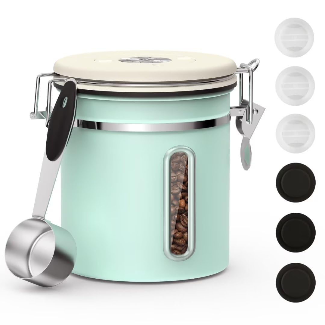 ShanSon Canister Airtight Container Stainless Steel Bean Storage ...