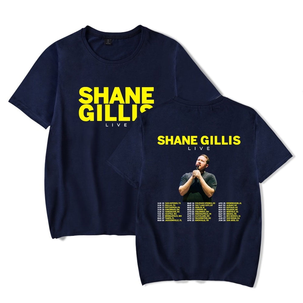 Shane Gillis Live 2025 Merch T-shirts Classic Print Vintage Tops Men's ...