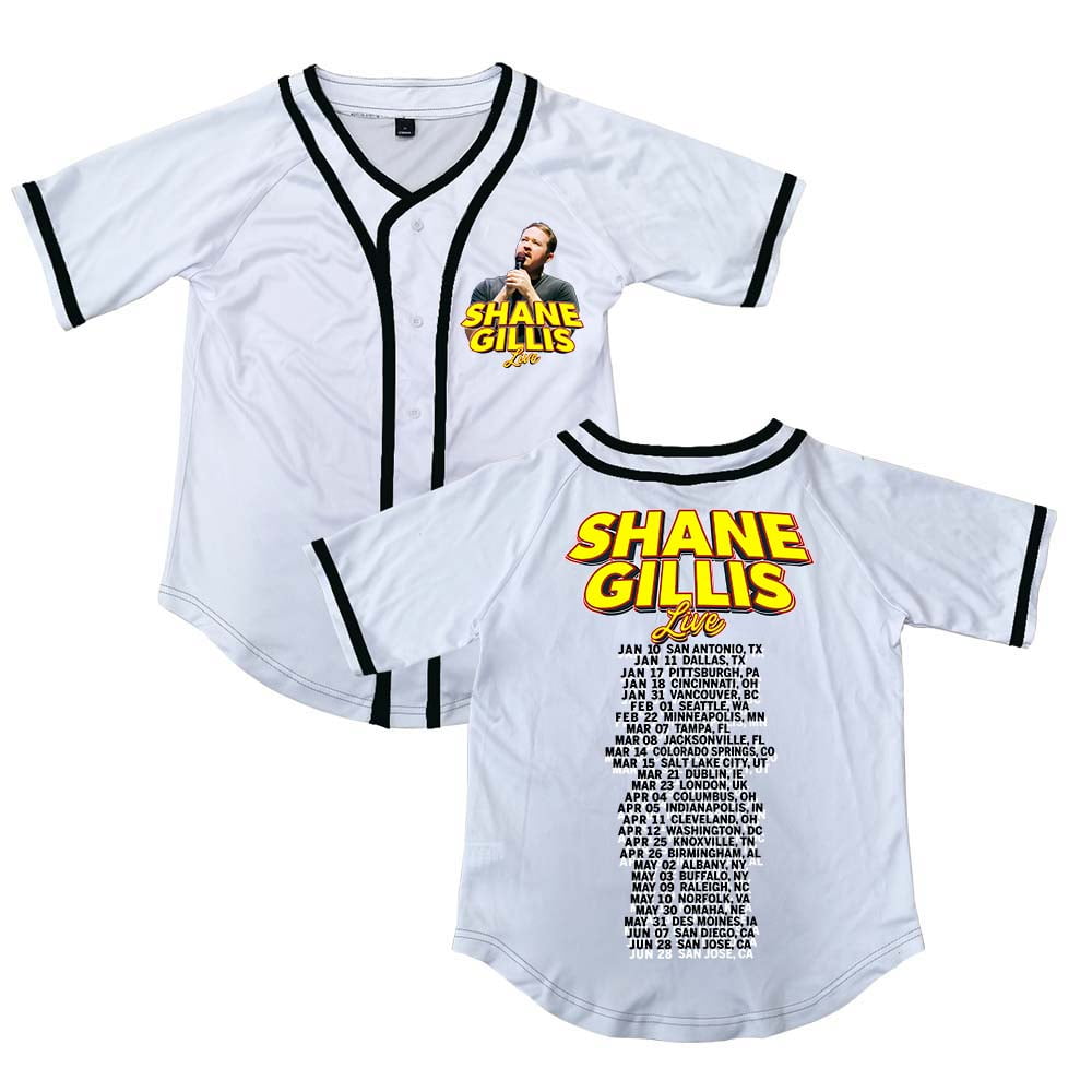 Shane Gillis Live 2025 Tour Merch Button V-Neck Shirt Women Men Short ...